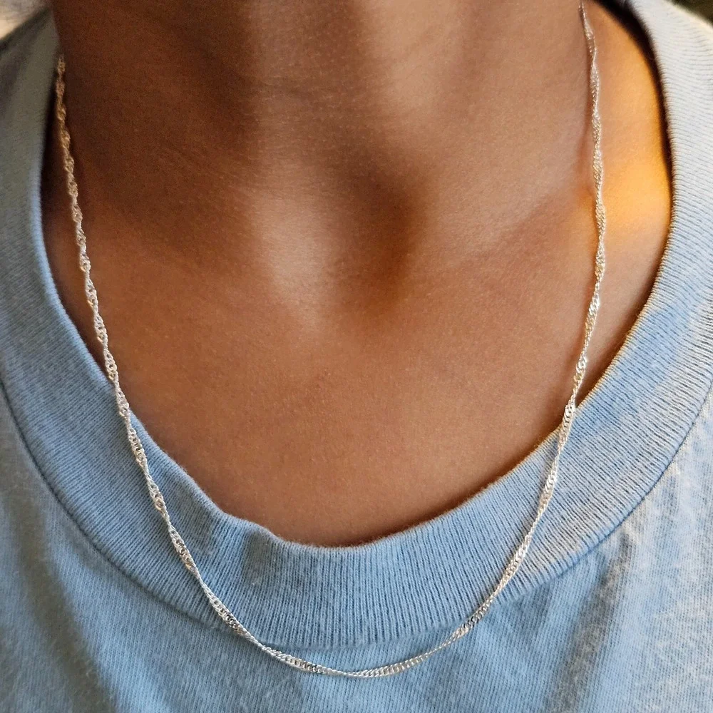 Jewelry | Dainty Fine Singapore Twisted Silver 925 Stamped 16 Necklace ...